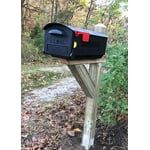 Solar Group Large, Polymer, Post-Mount Mailbox, Black, MB515B01 ...