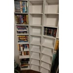 Homfa 2PCs 8-Tier Tall Multimedia Shelf, Adjustable Bookshelf/Bookcase ...