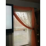 Walmart 1 PC Solid Orange Voile Window Scarf Valance, 37" Wide x 216 ...