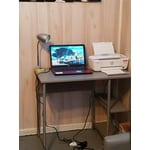 Mainstays Basic Metal Student Computer Desk, Rustic Oak - Walmart.com