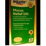 Equate Mucus Relief DM, Expectorant and Cough Suppressant, 12 Hour ...