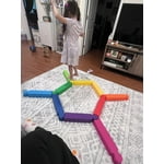 Battat Rainbow Ridge Balance Beams Active Playset with 10 Plastic Pcs ...