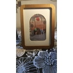 Mainstays 6x8 Inch Wood Picture Frame with White Mat and Rounded ...