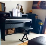 ChromaCast Padded Adjustable X Style Keyboard Piano Bench Seat Chair ...