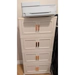 OKENTEN Stackable Storage Bins with Lids 4 Pack, Plastic Storage ...