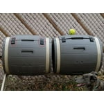 Lifetime 100 Gallon Outdoor Compost Plastic Lid with Rolling Tumbling ...