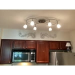 Pro Track Mini S-Wave 6-Head LED Ceiling Track Light Fixture Kit Spot ...