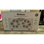 "Holmes 9"" Twin-Blade Digital Window Fan, Dual Exhaust Intake, 3 ...