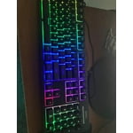 onn. 104-Key LED Gaming Keyboard with Rainbow Back-lighting, 3 Lighting ...