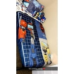 Transformers Kids 5 Piece Blue Gray White Reversible Comforter, Bed in ...