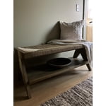 Nathan James Beacon Bohemian Bench Seat with Shoe Storage, Seagrass ...