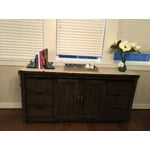 Jofran Madison County Rustic Farmhouse Solid Wood Buffet Cabinet ...