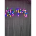 Urban Shop Lets Party LED Neon Color Changing Sign, 20.5" L x 8.9" H ...
