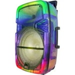 QFX Portable Bluetooth Rechargeable Speaker with Party Lights, TMS-1560 ...