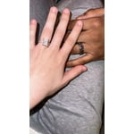 Metal Masters Men's 2.4Ct Blue Sapphire Titanium Wedding Band, Engagement Ring with Cubic ...