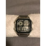 Casio Men's Digital Quartz Watch, Black Resin Strap, Waterproof 100M ...