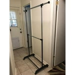 Mainstays Adjustable 2-Tier Rolling Garment Rack, Adjustable Design ...