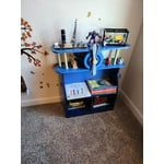 KidKraft Wooden Airplane Bookcase, 3 Shelves, Blue, Kids' Furniture ...