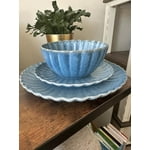 Sango Frill Reactive Stoneware Dinnerware Set, 12-Piece, Blue - Walmart.com