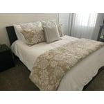 My Texas House Veronica 3-Piece Blue Floral Cotton Slub Comforter Set ...