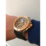 Fossil Men's Modern Machine Leather Watch, 45mm, Automatic Skeletal ...