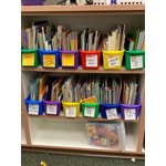 Storex Large Book/Magazine Bin, Plastic, Assorted Colors, Set of 5 ...