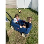Step2 Two Plus Blue: Foldable Plastic Toy Wagon Ride for Toddlers ...