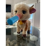 furReal Maggie the Feed & Follow Cow, 11 Inch Interactive Plush Cow ...