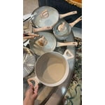 Soday 13Pcs Pots and Pans Set Kitchen Cooking Granite Cookware Nonstick Cookware Set, White ...