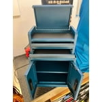 Hyper Tough Mini Tool Cabinet, 11.6-inch Blue Steel Storage with Double ...