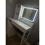 Mainstays Get Ready with Me GRWM Vanity Table with Lighted Mirror and ...