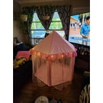 SHANNA Princess Castle Play Tent for Little Girls with LED Star Lights ...
