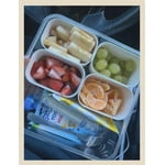 Loobuu Divided Serving Tray with Lid, 6 Compartments Veggie Tray, Snack ...