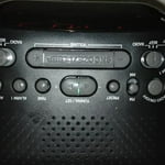 NELSONIC Digital AM/FM Alarm Clock Radio, Black with Red LED Display ...