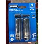 HART 3-Piece Deep Well Impact Socket Set - Walmart.com