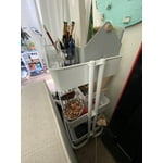 Lexington Dusty Blue 3-Tier Metal Rolling Cart with Utility Wheels by ...