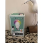 Merkury Smart LED Bulb - 9W (60W Eqv) RGBW Dimmable A19 Light, E26 Base ...