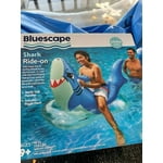 Bluescape Blue Shark Inflatable Water Ride-on Pool Float, for Kids, Age ...