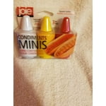 Joie Mini Condiment Containers, 3pc set. Refillable Red, White, and ...