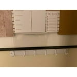 Mainstays 19 in. Wall Mounted Metal 6 Hook Rack, White - Walmart.com