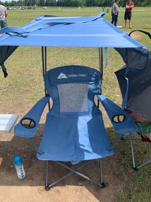 Ozark Trail Sand Island Shaded Canopy Camping Chair with Cup Holders Walmart Business Supplies