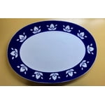 Sofia Home Large Oval Indigo Stoneware Serve Tray by Sofia Vergara ...