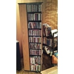 Large 4-Sided Spinning Tower, Black - DVD & CD Rotating Storage ...