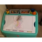 Step2 2-In-1 Tan Toy Storage Box & Art Lid Plastic Toy Chest - Walmart.com