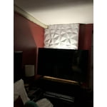 Art3d Black Diamond Design 19.7 in. x 19.7 in. PVC 3D Wall Panel (12 ...