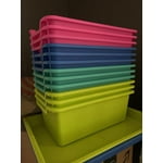 Creatology Blue Plastic Storage Bin - 12 Pack Organization Containers ...