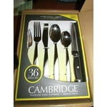 Cambridge Saunter Sand 36-Piece Flatware Set with Steak Knives (Service for 6) - Walmart.com