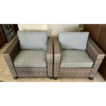 Better Homes & Gardens Brookbury Outdoor 2pk Club Chairs, Brown Wicker ...