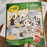 Crayola Bluey Color and Sticker Activity Book, 32 Pages, Travel ...