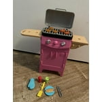 Barbie World Toy BBQ Grill Playset with 7 Dollhouse Accessories ...